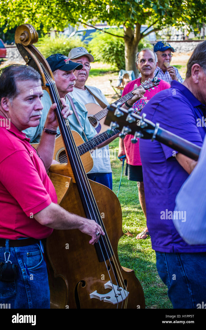 Bluegrass music festival musicians Stock Photo - Alamy