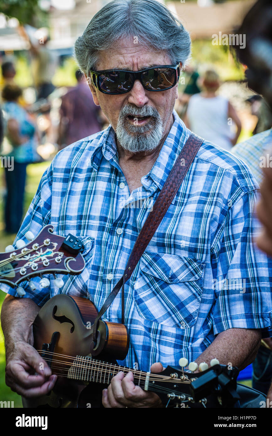 Bluegrass music festival musicians Stock Photo - Alamy