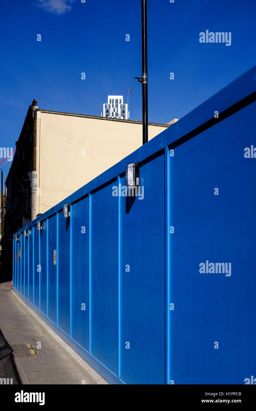 Blue hoarding hi-res stock photography and images - Alamy