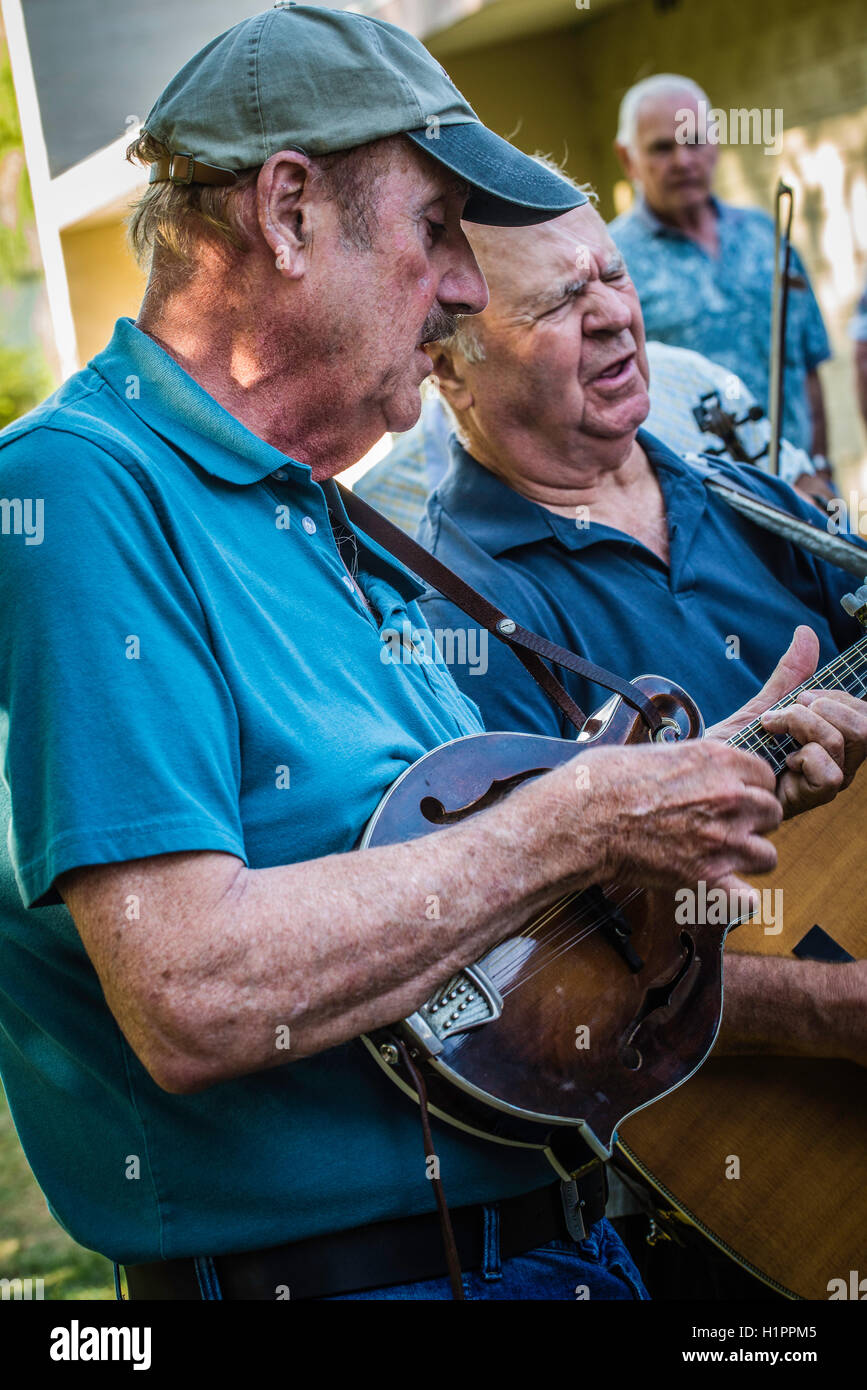 Bluegrass music festival musicians Stock Photo - Alamy