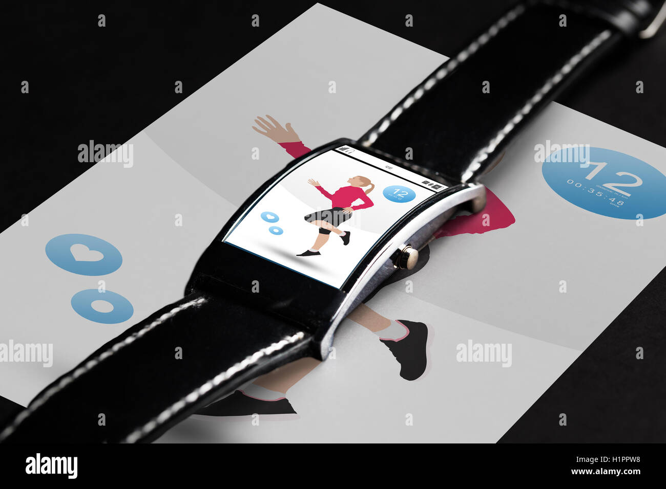 Black fitness watch hi-res stock photography and images - Alamy