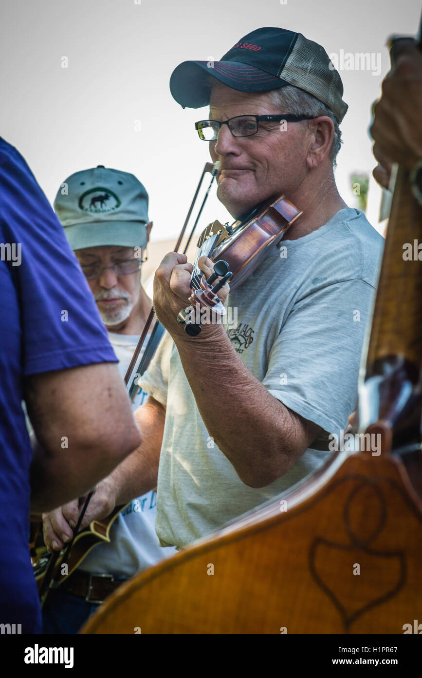 Bluegrass music festival musicians Stock Photo - Alamy