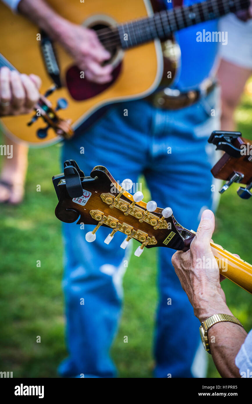 Bluegrass music festival musicians Stock Photo - Alamy