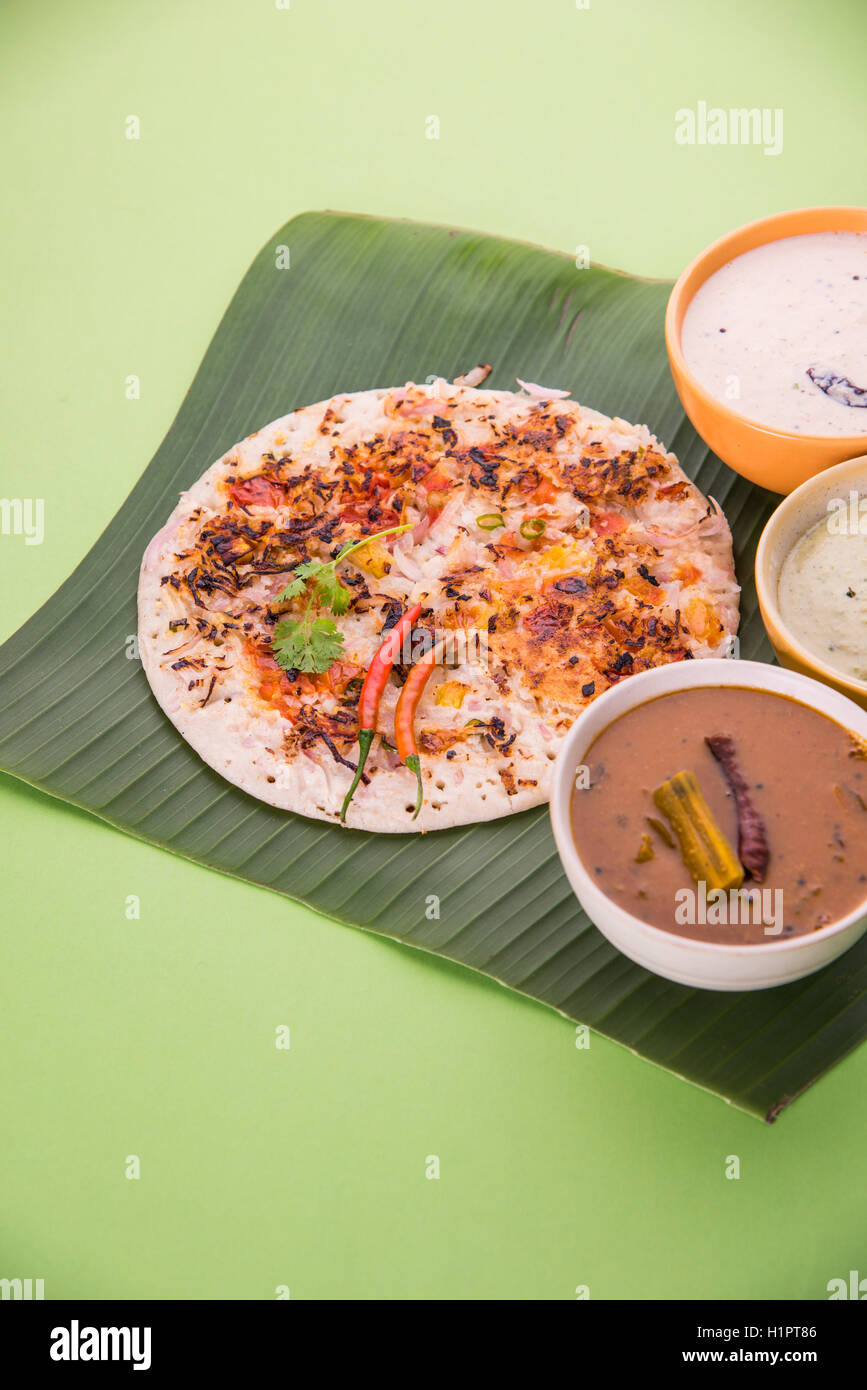 South Indian Food Uttapam or ooththappam or Uthappa is a dosa-like dish ...