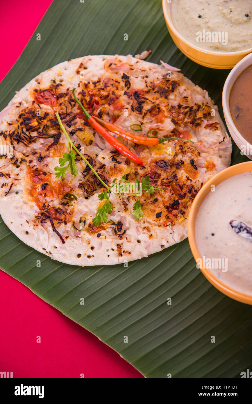 South Indian Food Uttapam or ooththappam or Uthappa is a dosa-like dish ...