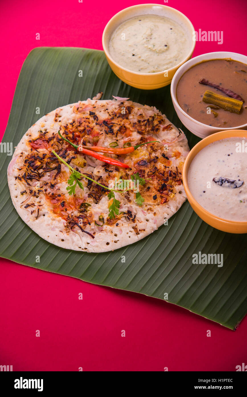 South Indian Food Uttapam or ooththappam or Uthappa is a dosa-like dish ...