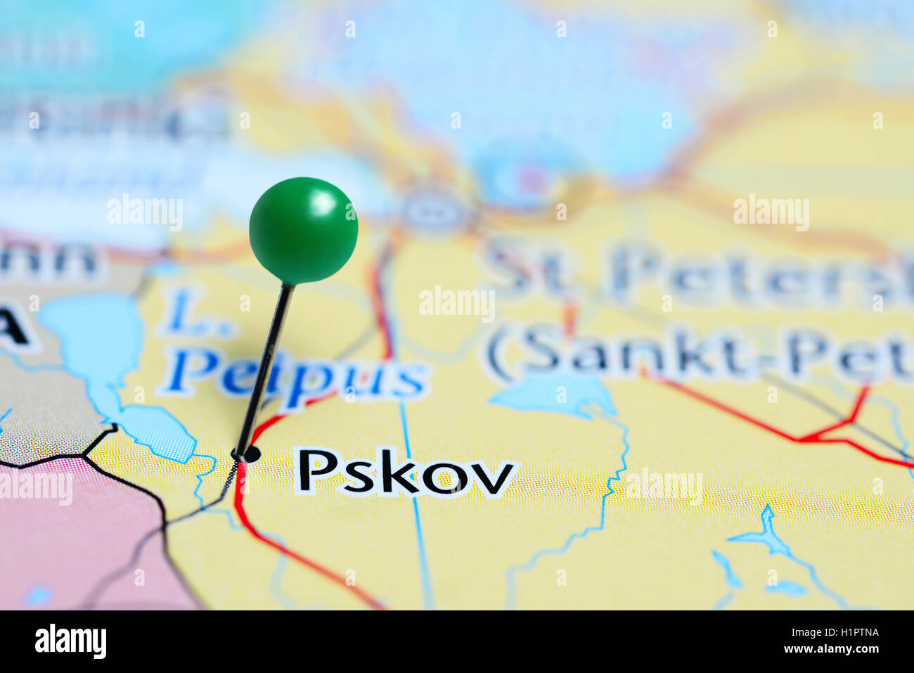 Pskov on a map hi-res stock photography and images - Alamy