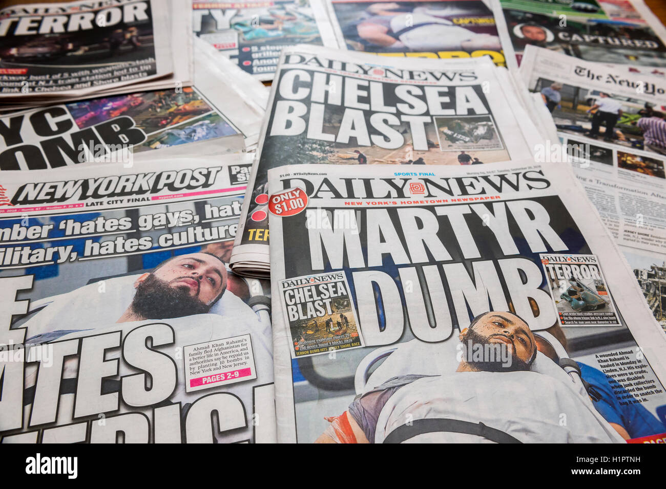 New York City newspapers front pages' over several days cover the ...