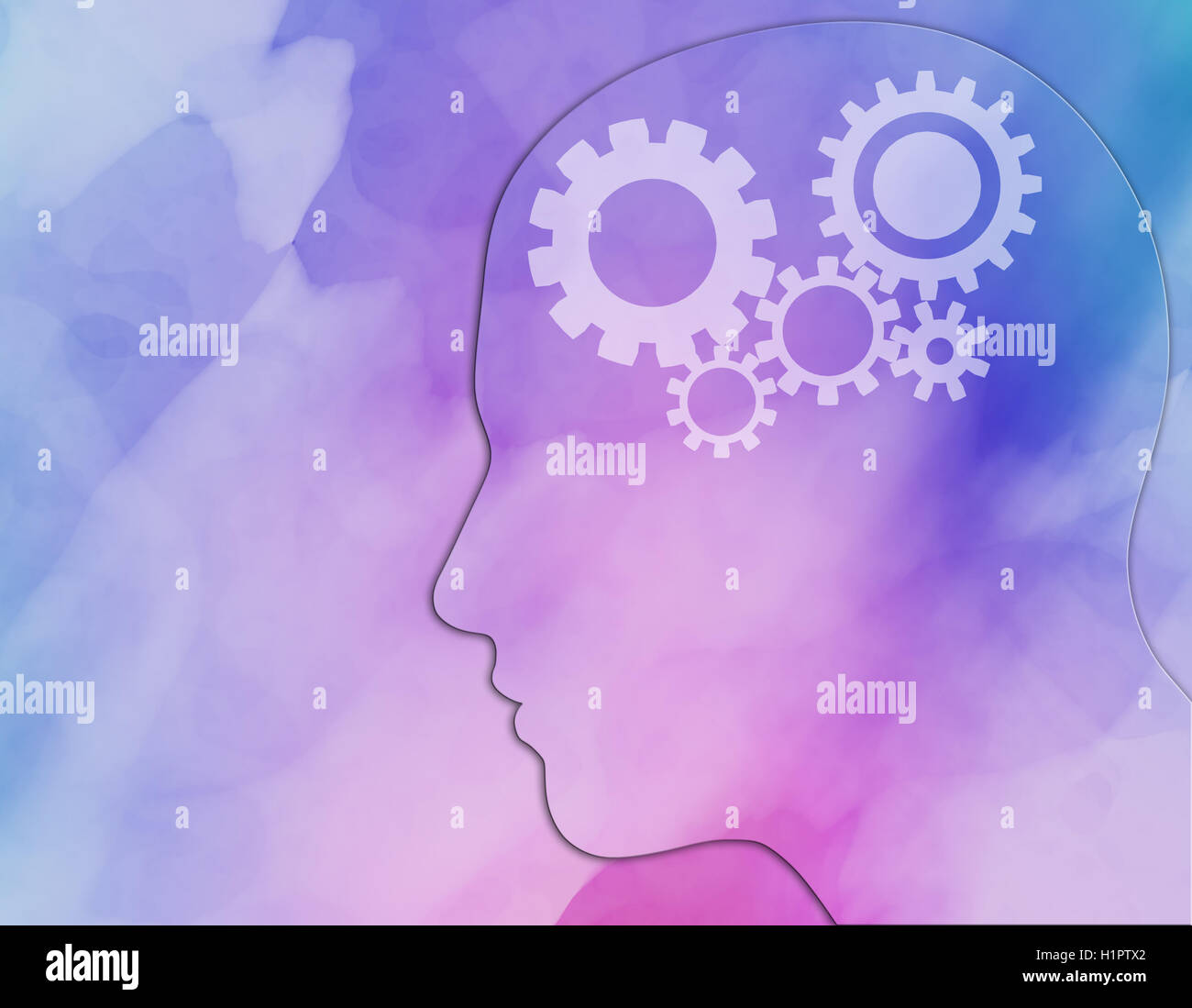 brain cogs concept Stock Photo - Alamy