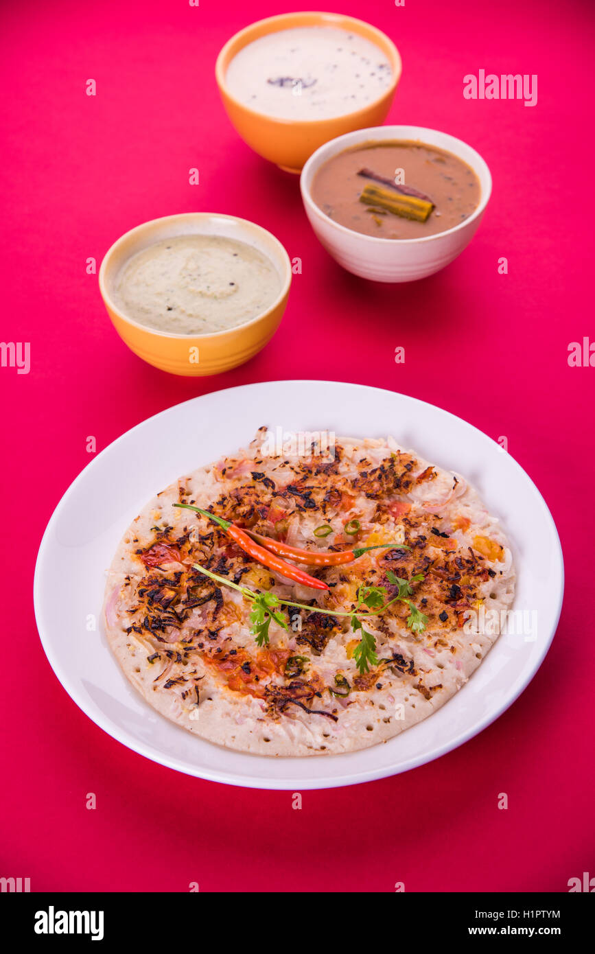 South Indian Food Uttapam or ooththappam or Uthappa is a dosa-like dish ...