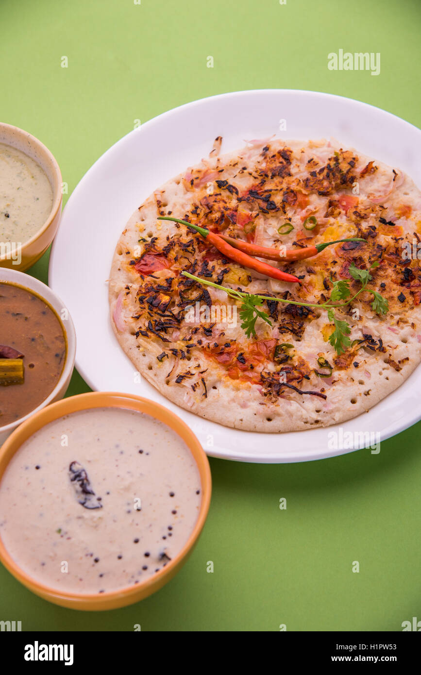 South Indian Food Uttapam or ooththappam or Uthappa is a dosa-like dish ...