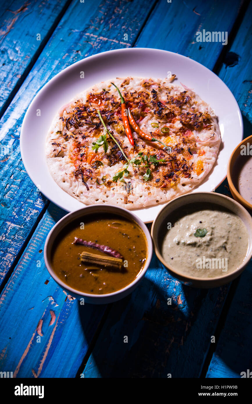South Indian Food Uttapam or ooththappam or Uthappa is a dosa-like dish ...