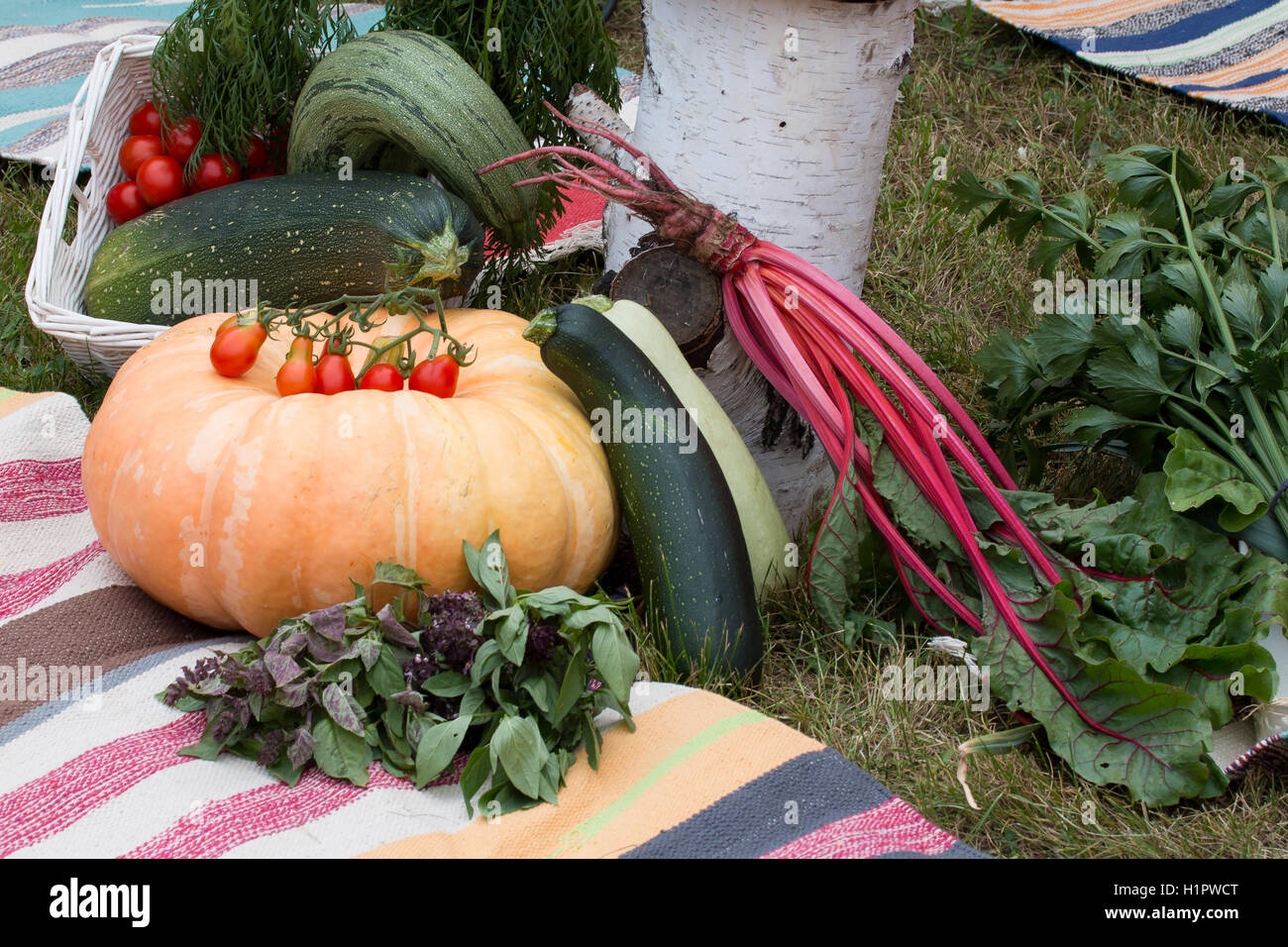 a fresh crop of vegetables are in the heap Stock Photo - Alamy