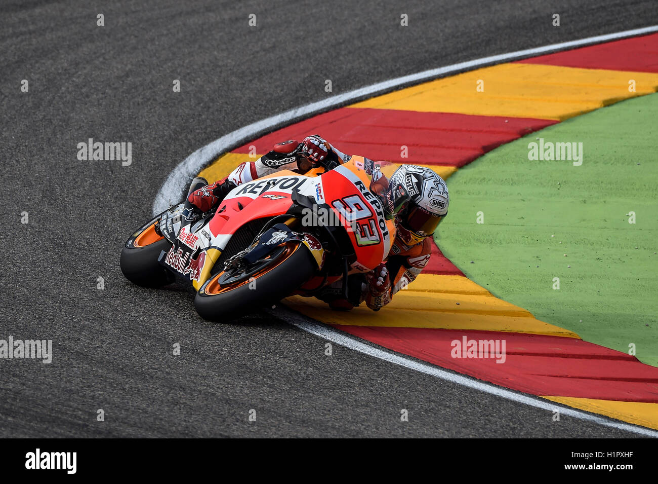 Alcaniz, Spain. 23rd Sep, 2016. Marc Marquez (Repsol Honda) during the ...
