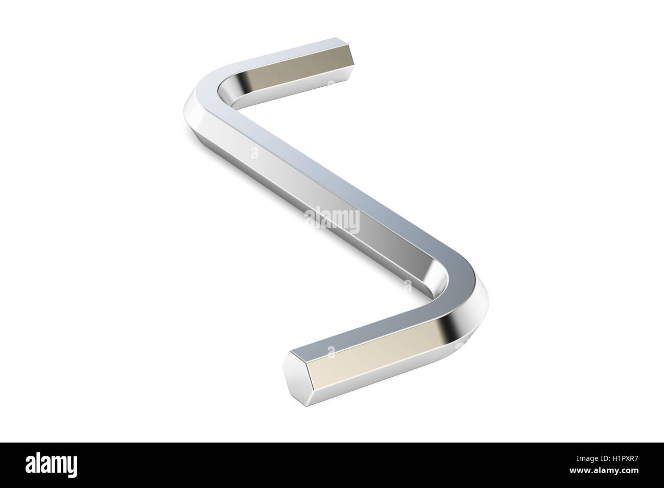 Hex key, hexagon socket screw, 3D rendering isolated on white ...