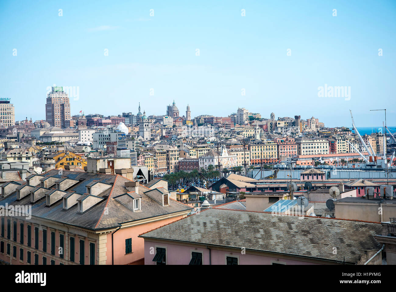 View of city of Genoa in Northern Italy is a treasury of monumental ...