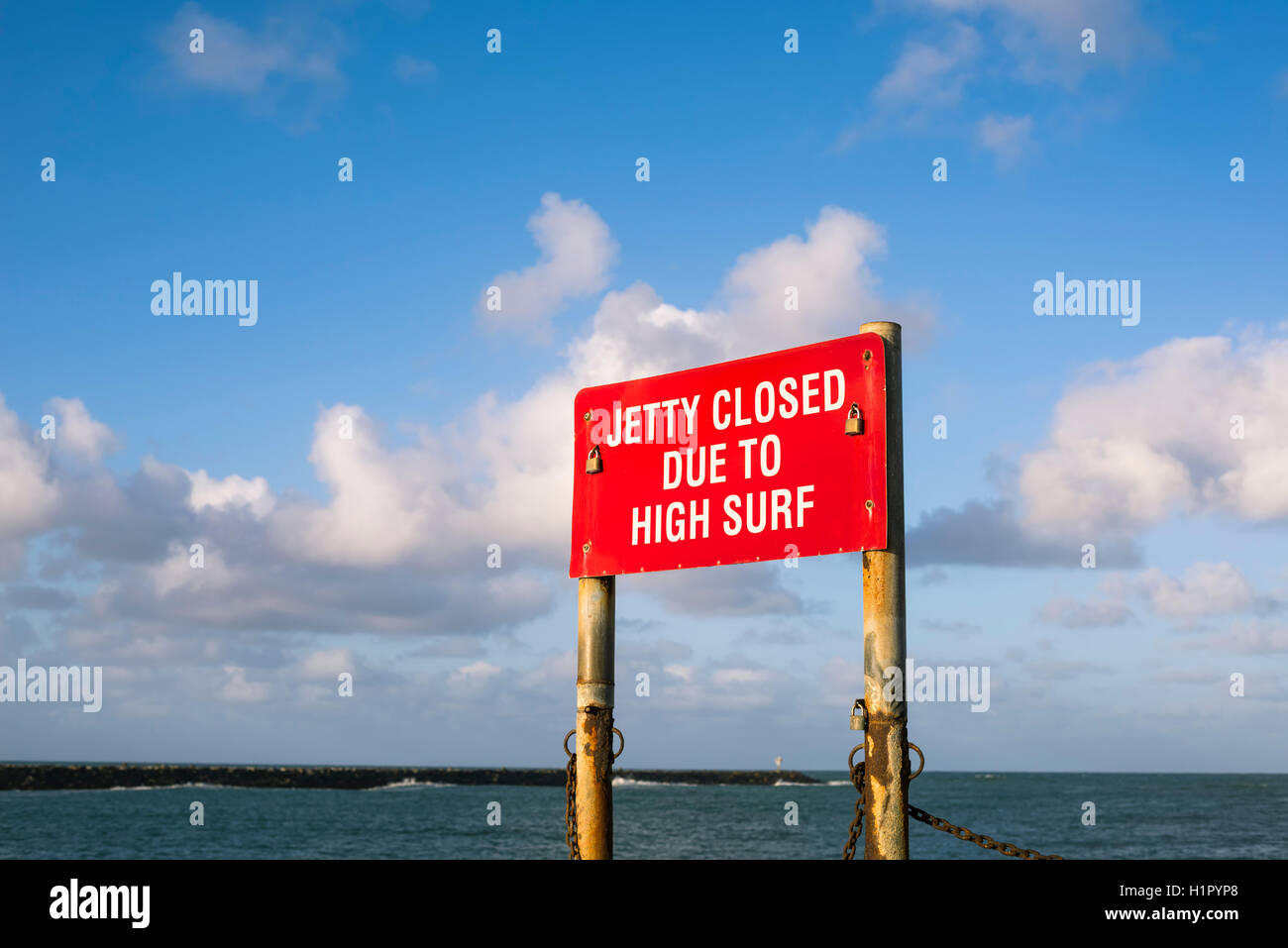 Warning Sign On Jetty High Resolution Stock Photography and Images - Alamy