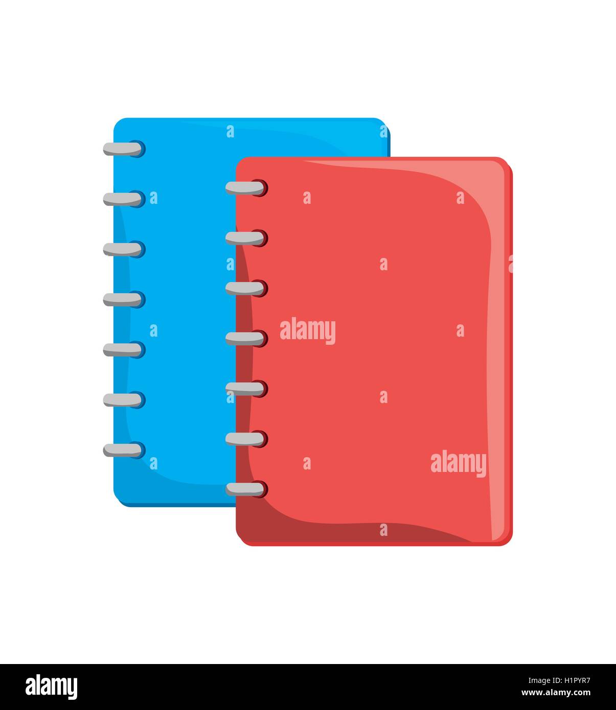 Cartoon notebook orange spiral design hi-res stock photography and ...