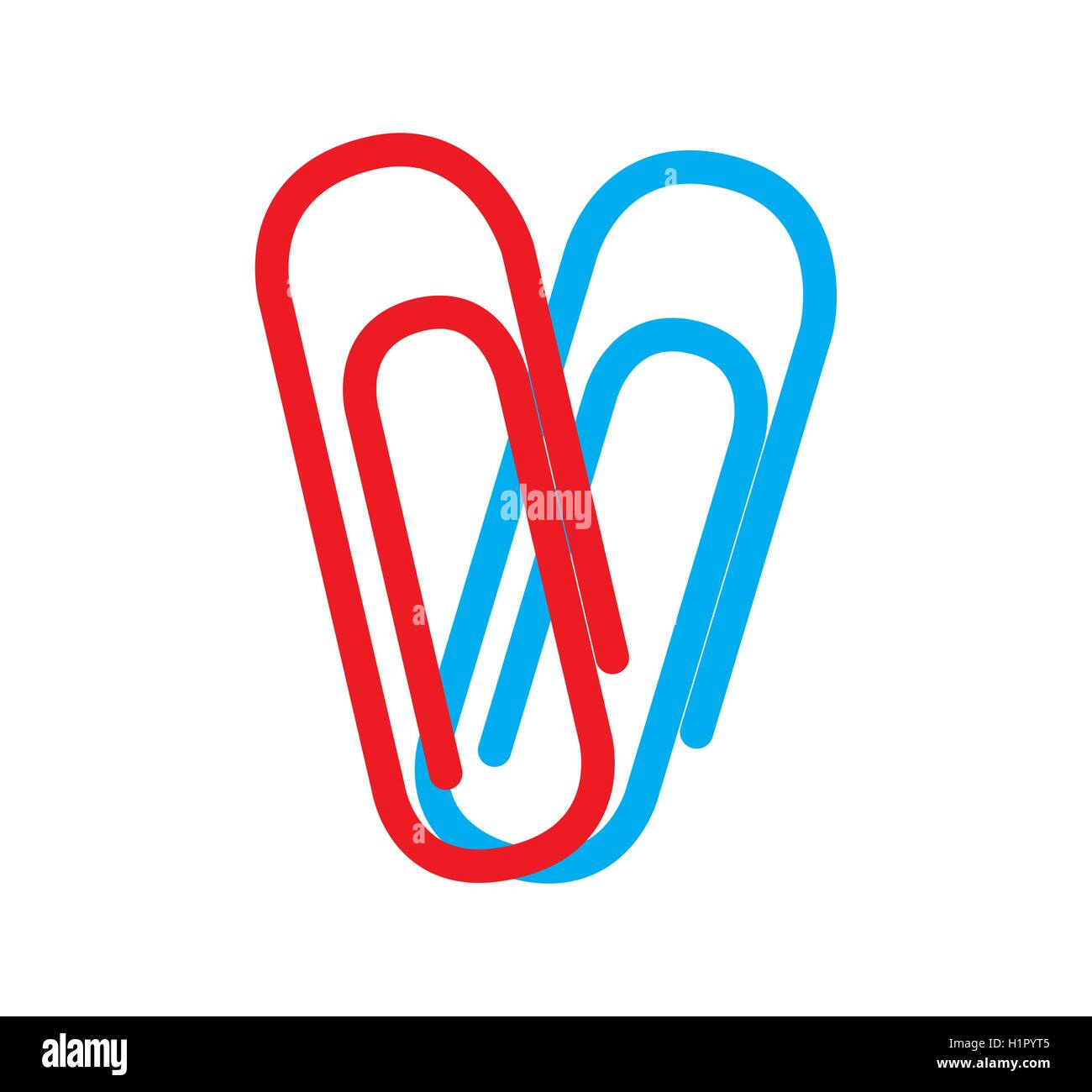 two clips red and blue school graphic Stock Vector Image & Art - Alamy