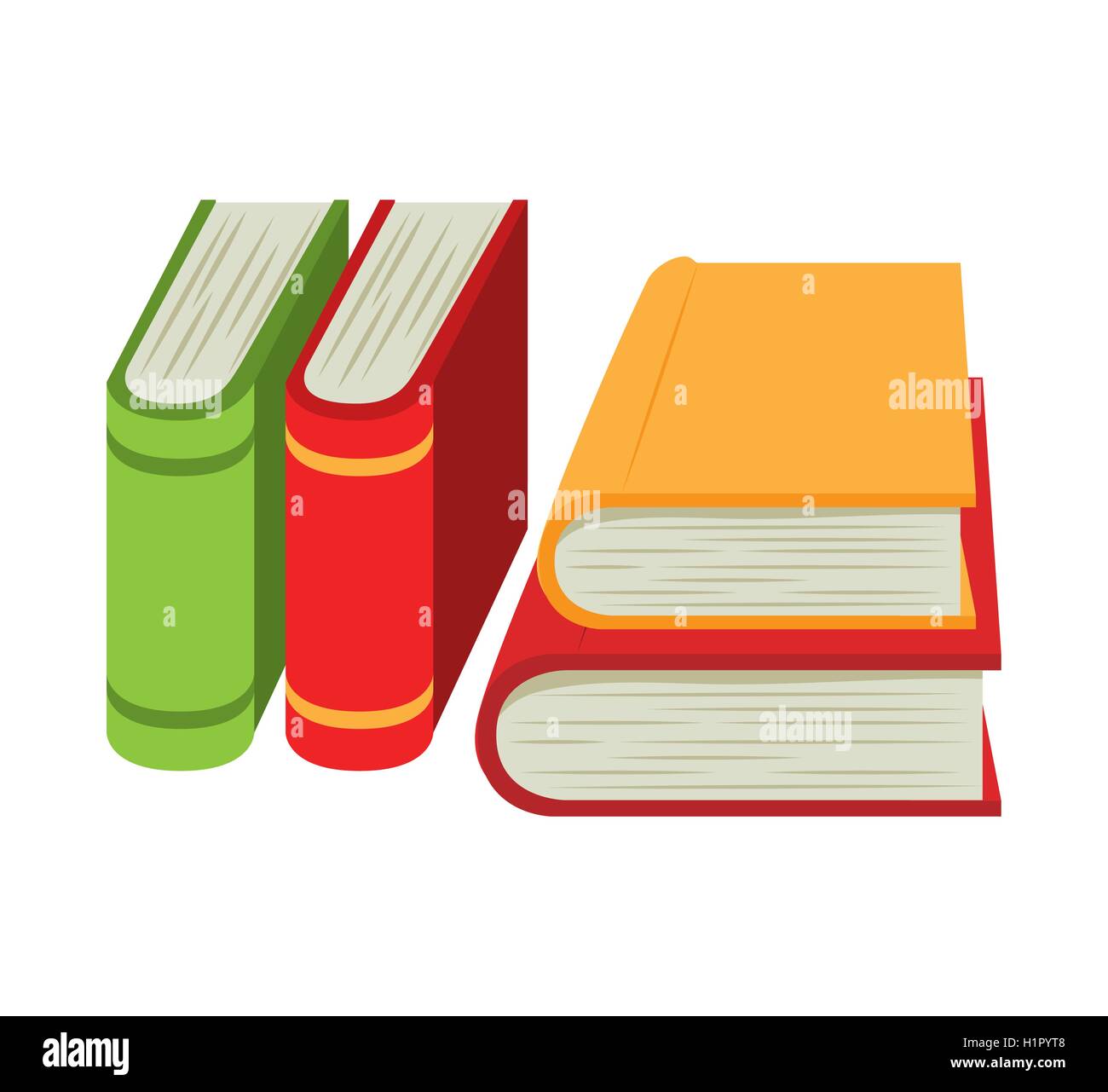 cartoon books pile school design Stock Vector Image & Art - Alamy