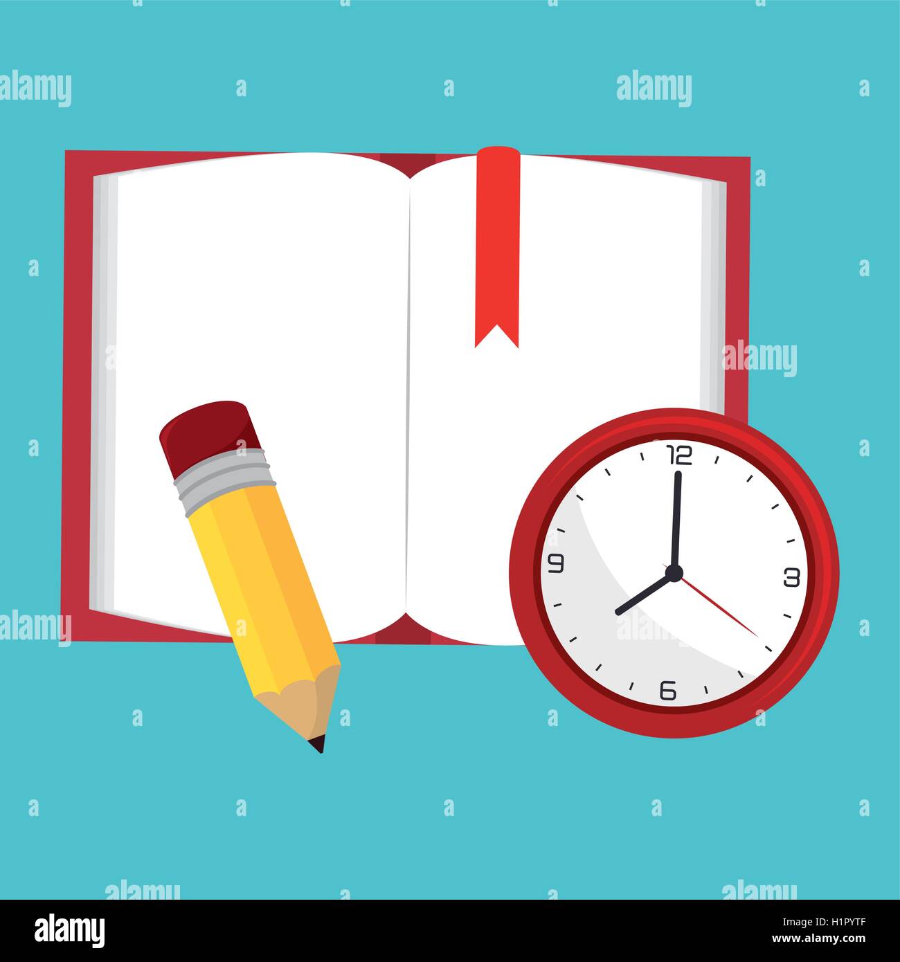 book opne and watch study school Stock Vector Image & Art - Alamy