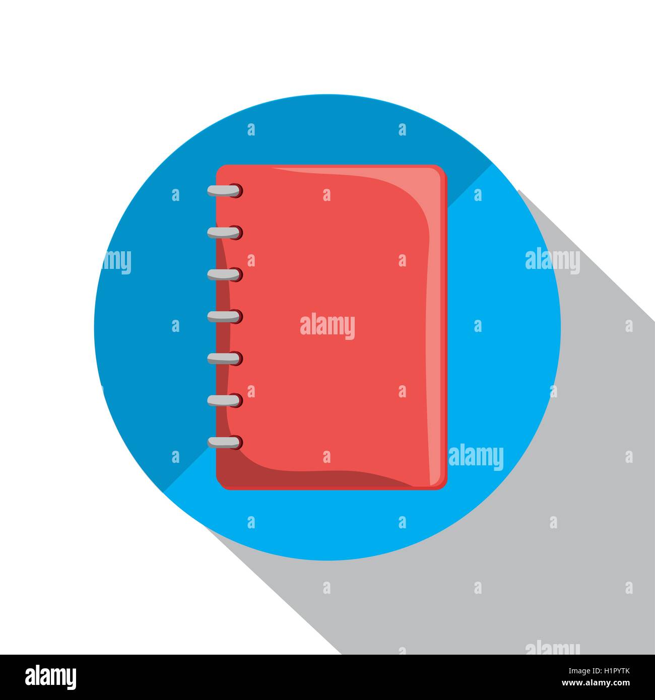 cartoon notebook orange with spiral design Stock Vector Image & Art - Alamy