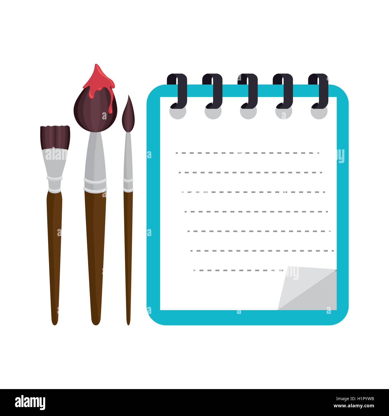 cartoon notebook orange with spiral design Stock Vector Image & Art - Alamy