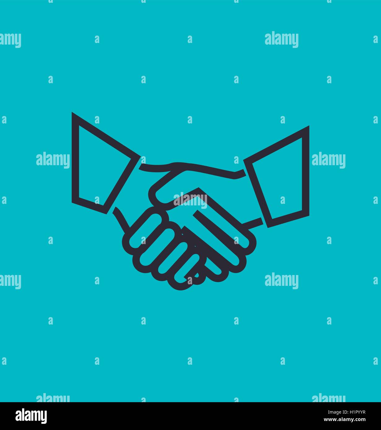 silhouette handshake blue background design Stock Vector Image & Art ...