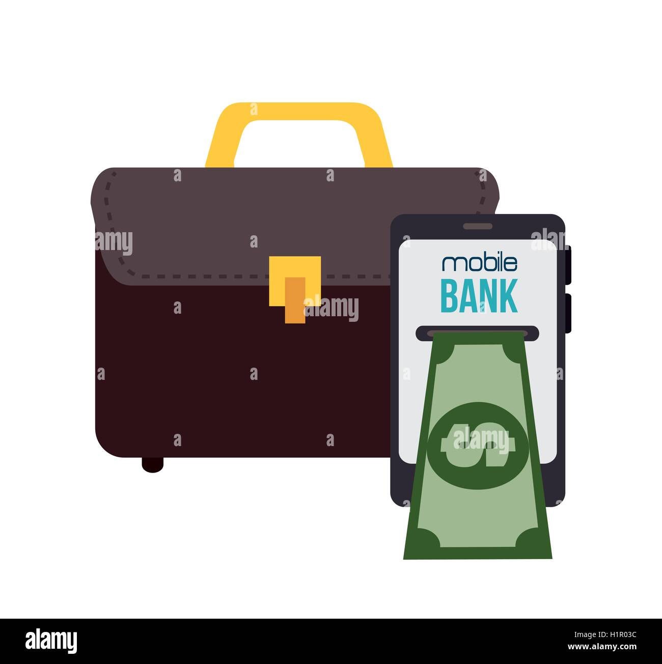 portfolio and smartphone isolated Stock Vector Image & Art - Alamy