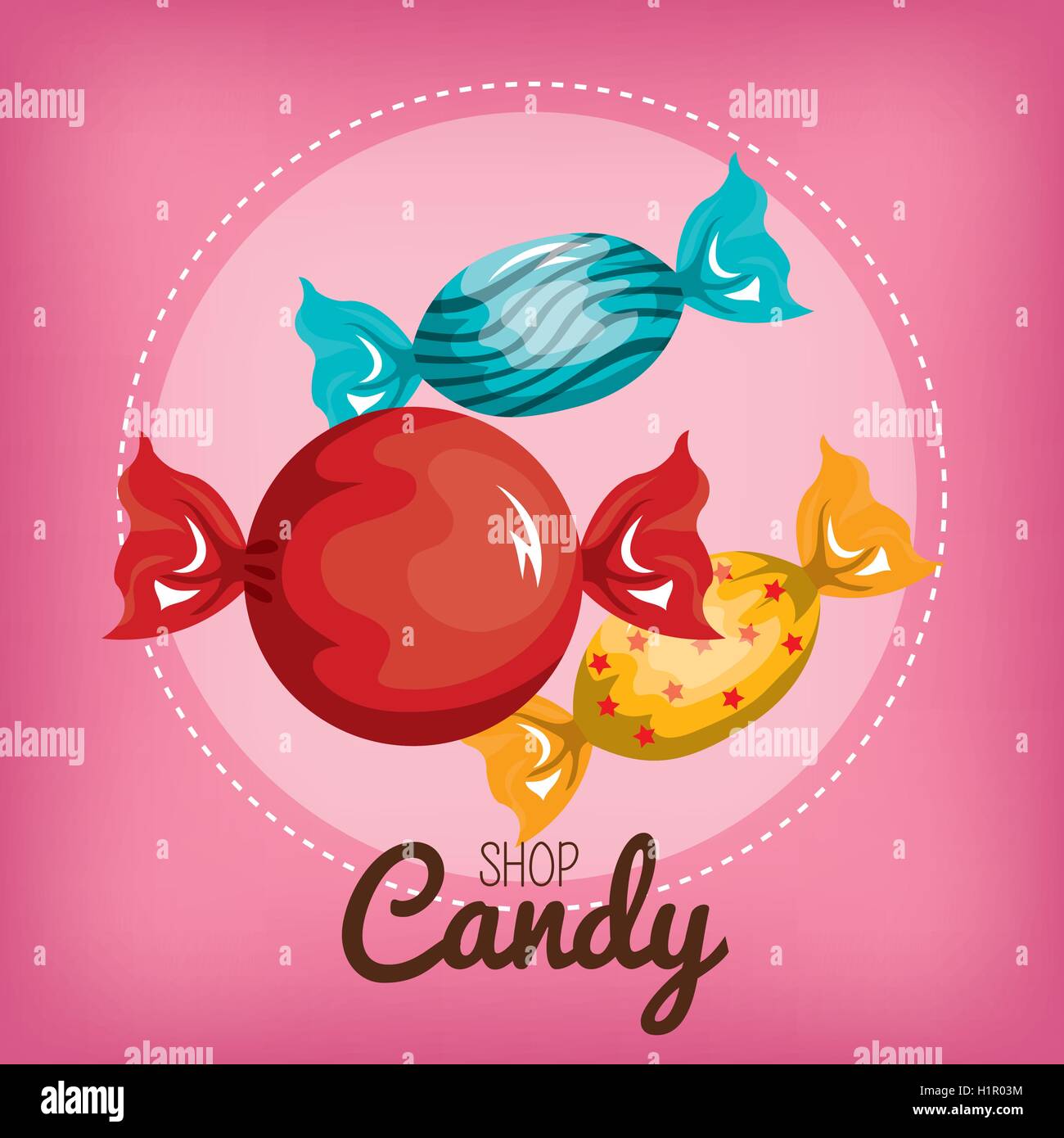 three candy with pink background Stock Vector Image & Art - Alamy