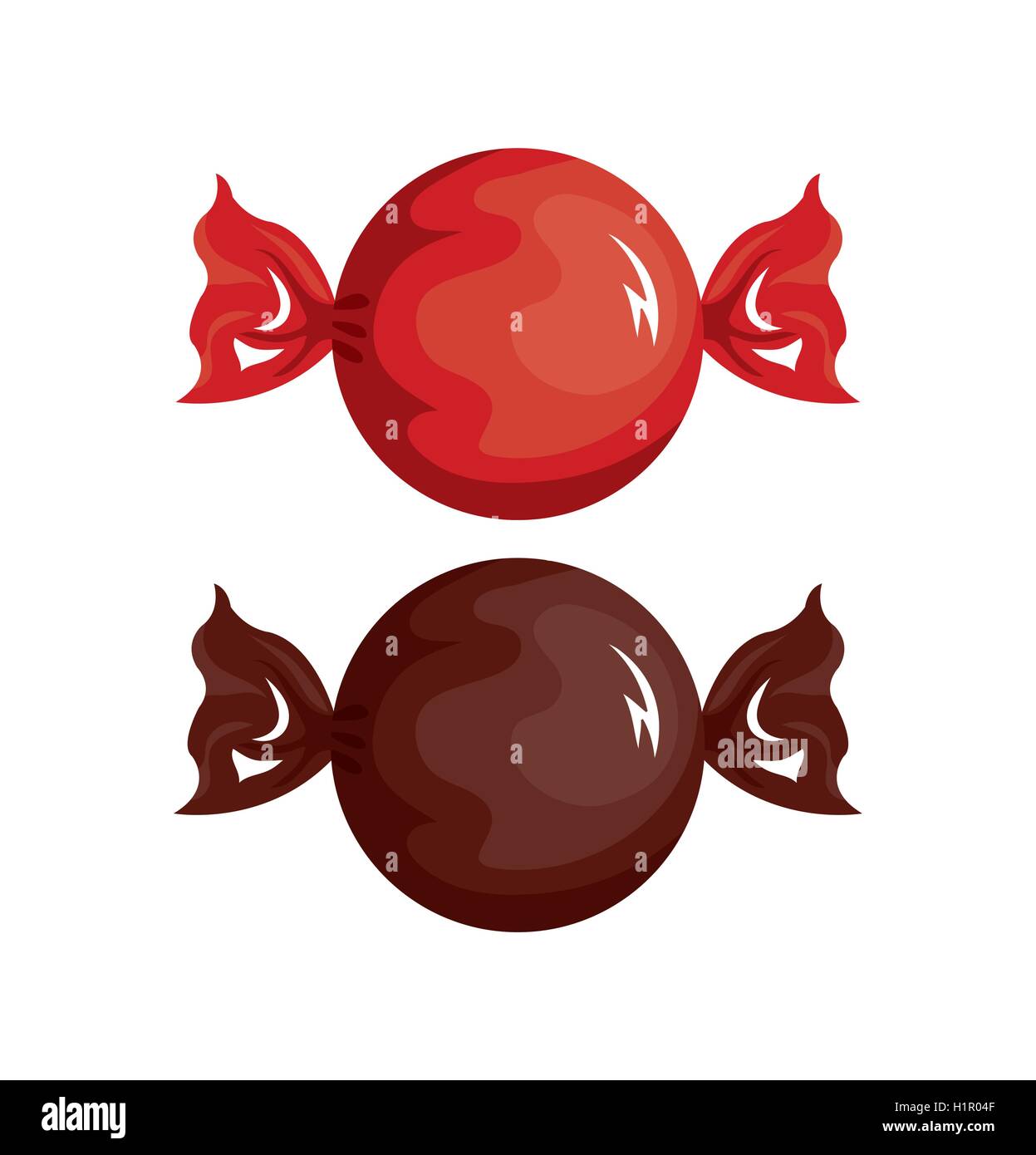 cartoon candies red and chocolate design Stock Vector Image & Art - Alamy