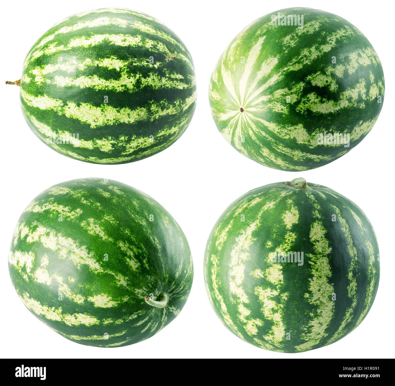 collection of watermelon isolated on the white background Stock Photo ...