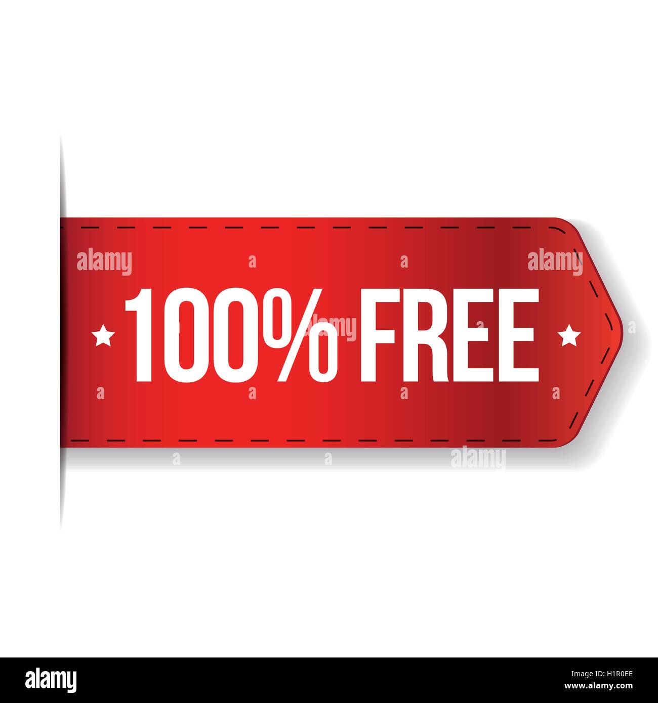 100 percent free red ribbon Stock Vector Image & Art - Alamy