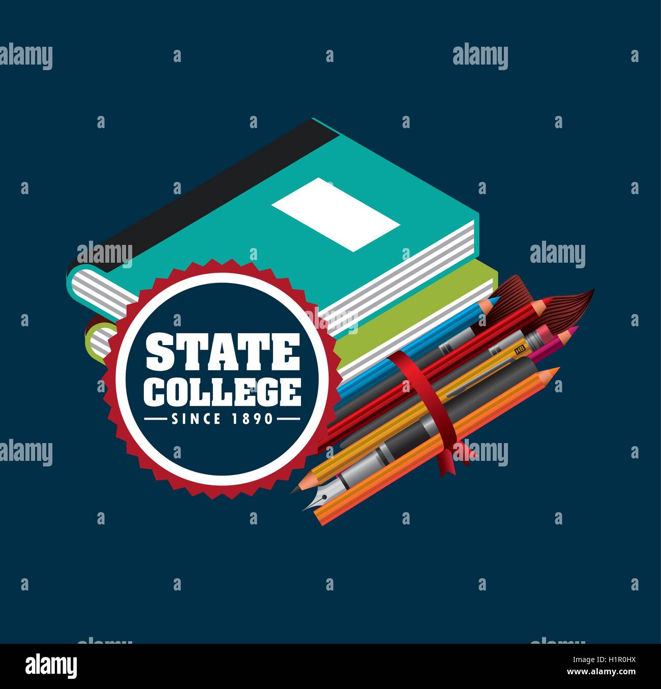 state college emblem education Stock Vector Image & Art - Alamy