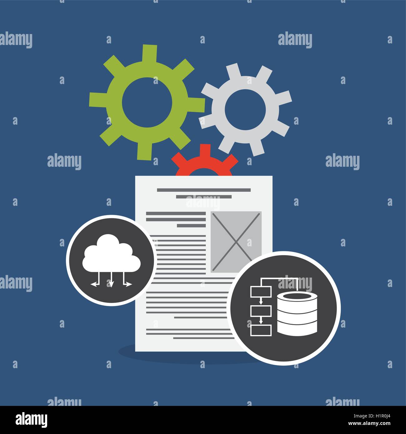 big data center flat icons Stock Vector Image & Art - Alamy