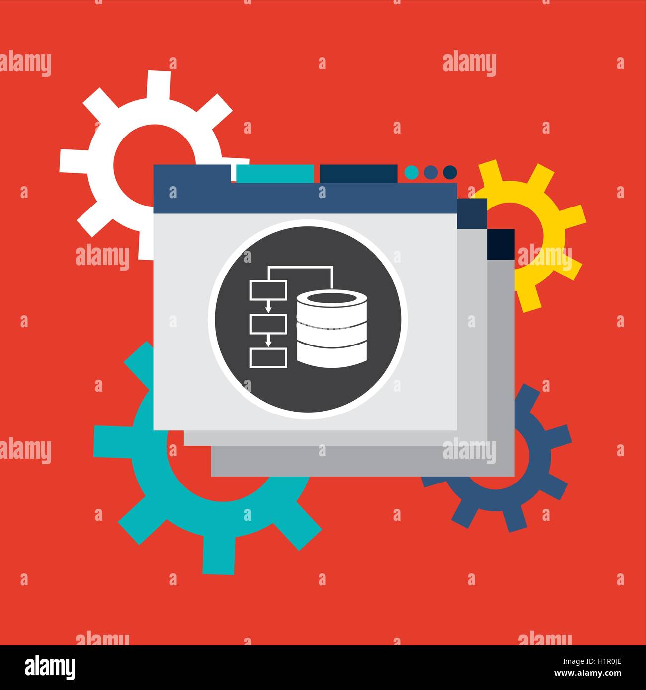 big data center flat icons Stock Vector Image & Art - Alamy