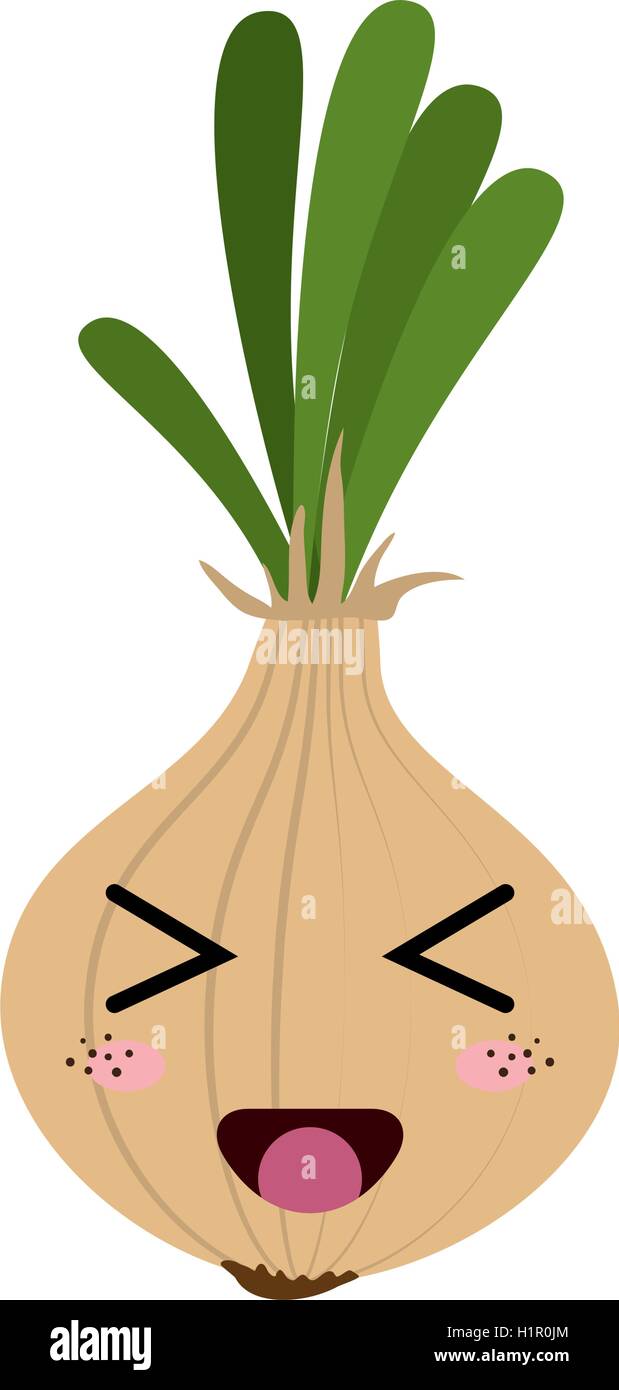 onion vegetable kawaii cartoon Stock Vector Image & Art - Alamy