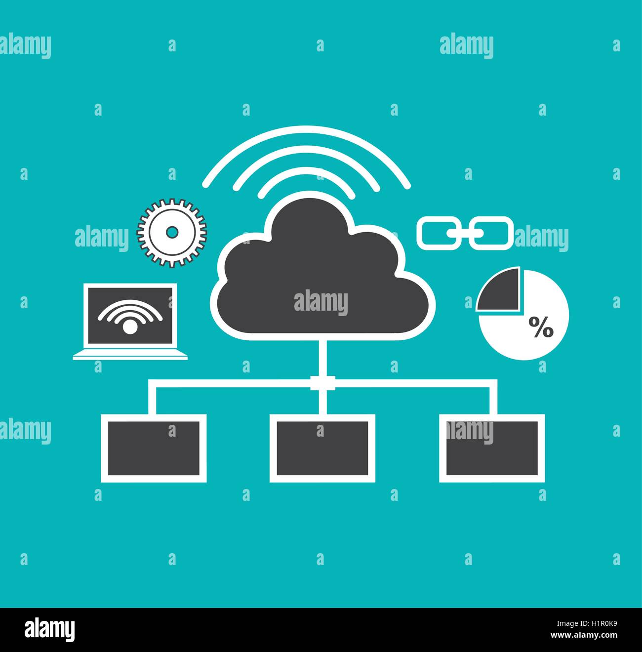 big data center flat icons Stock Vector Image & Art - Alamy