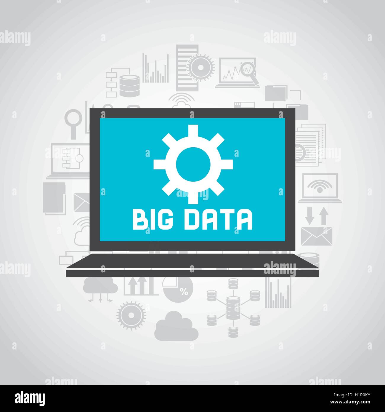 big data center flat icons Stock Vector Image & Art - Alamy