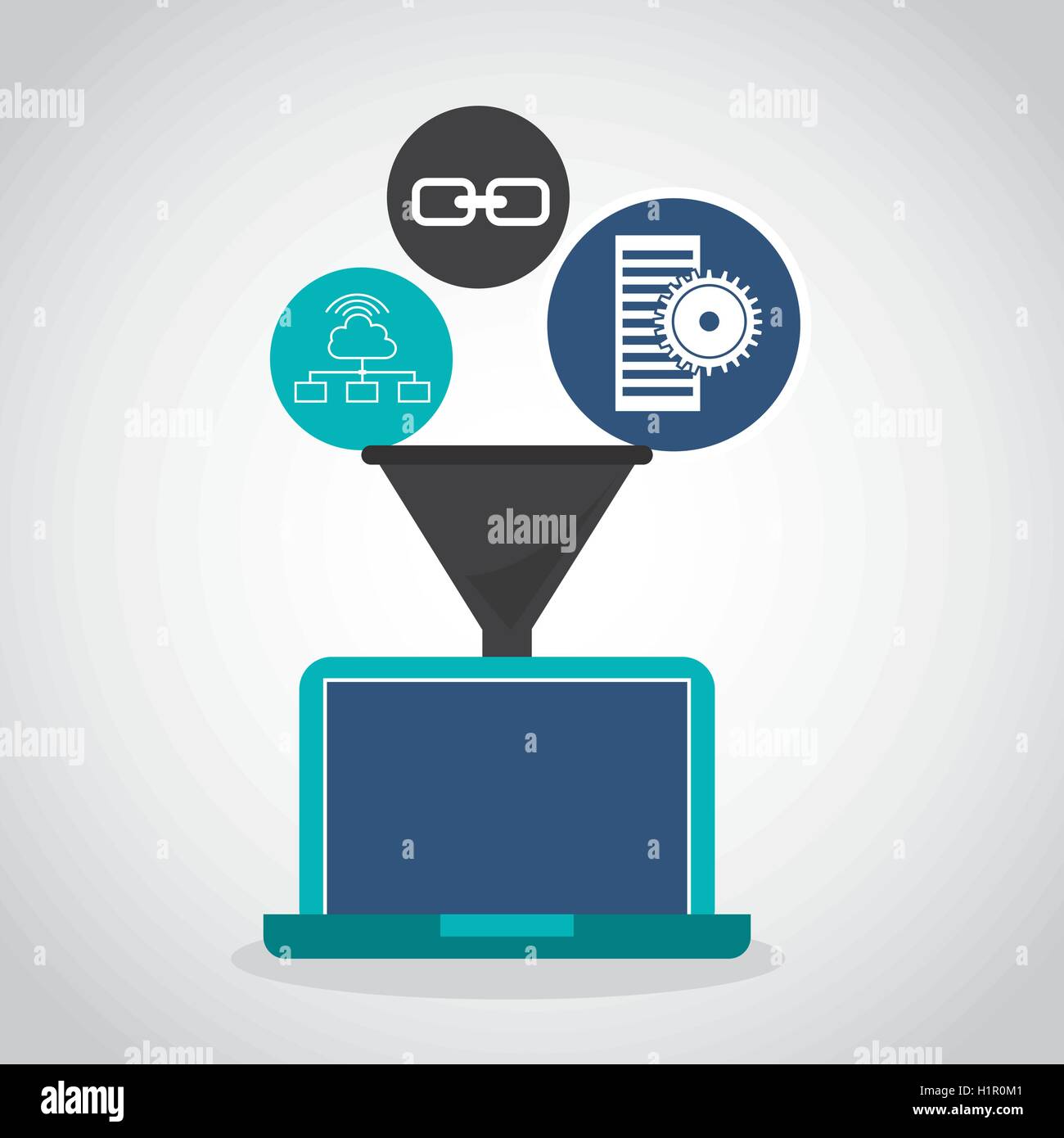 big data center flat icons Stock Vector Image & Art - Alamy