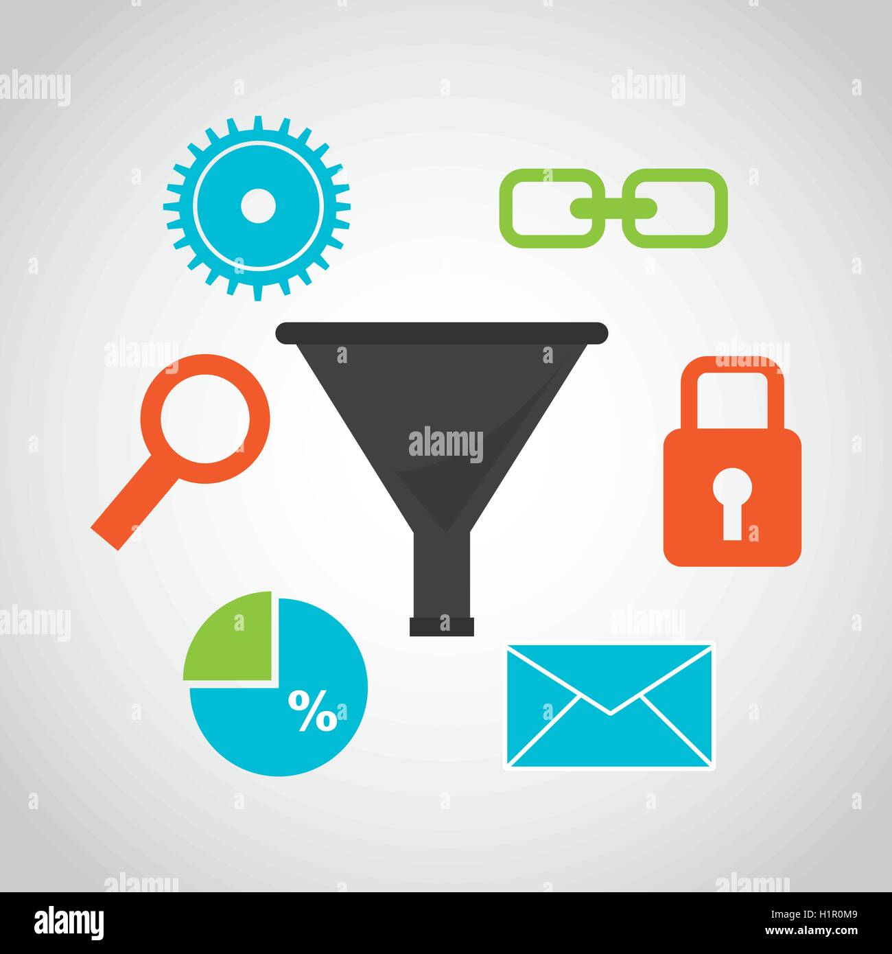 big data center flat icons Stock Vector Image & Art - Alamy