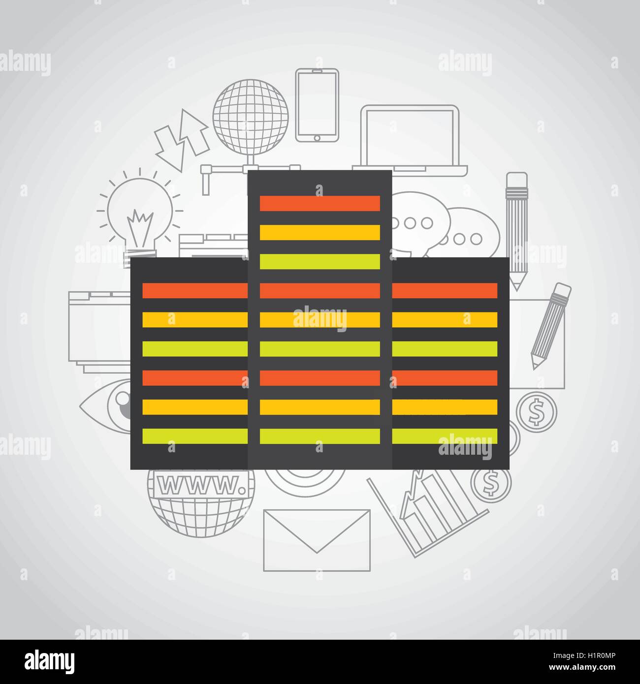 big data center flat icons Stock Vector Image & Art - Alamy