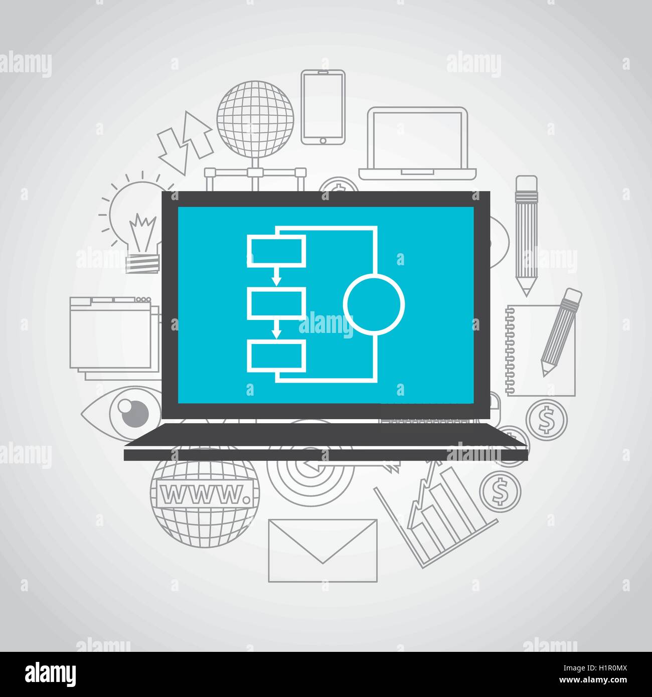 big data center flat icons Stock Vector Image & Art - Alamy