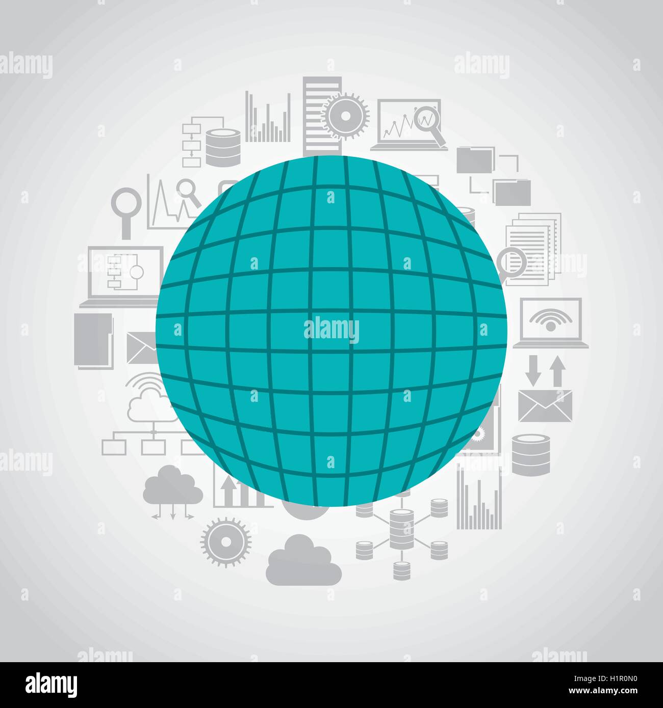 big data center flat icons Stock Vector Image & Art - Alamy