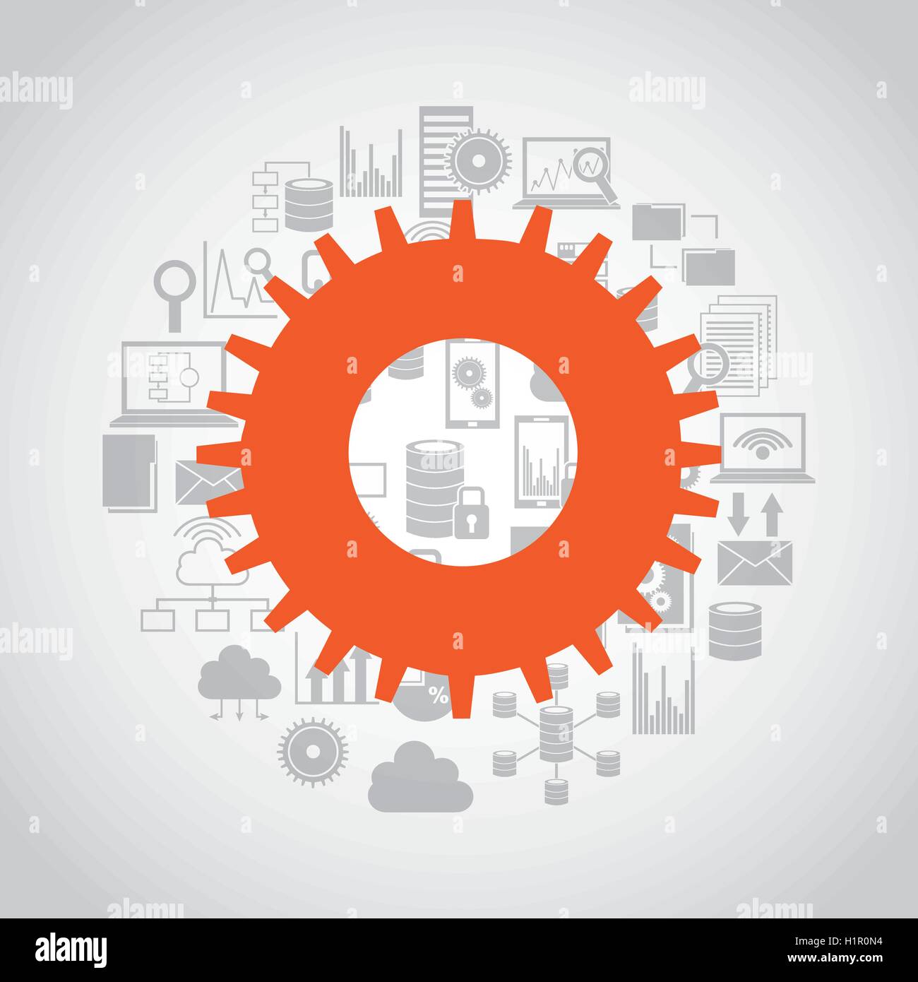 big data center flat icons Stock Vector Image & Art - Alamy