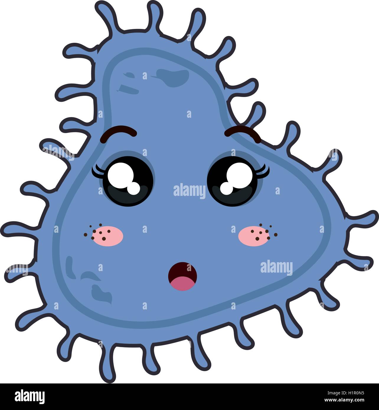 Bacteria kawaii cartoon Cut Out Stock Images & Pictures - Alamy