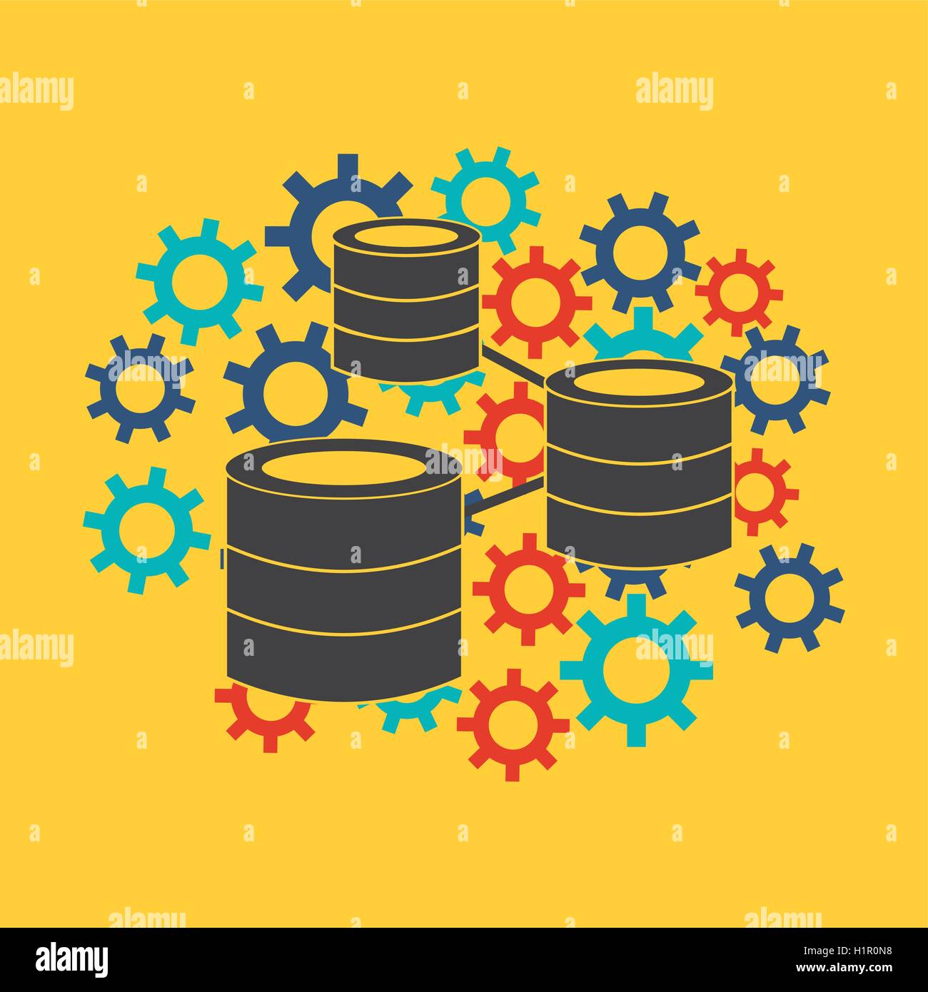 big data center flat icons Stock Vector Image & Art - Alamy