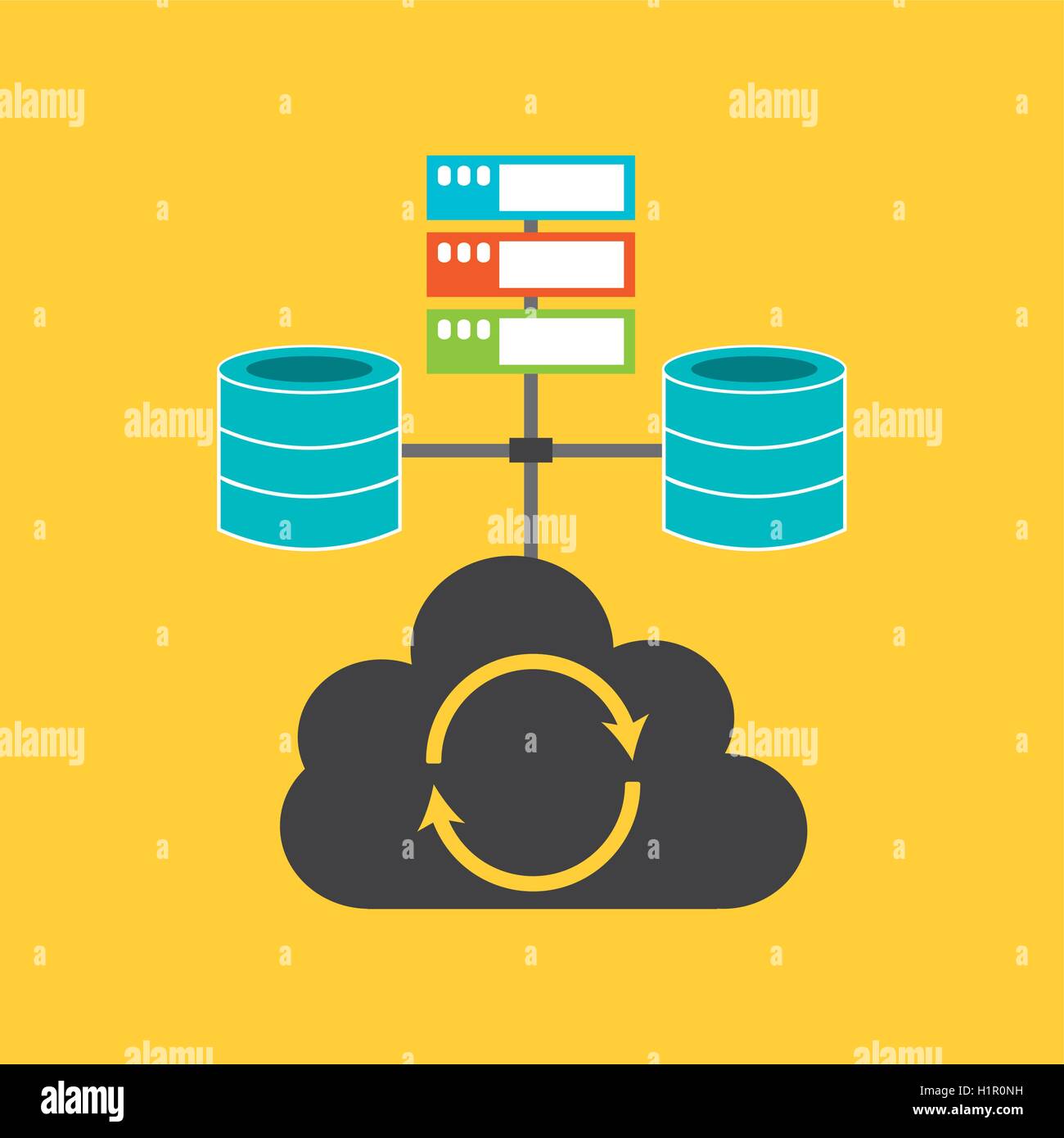 big data center flat icons Stock Vector Image & Art - Alamy