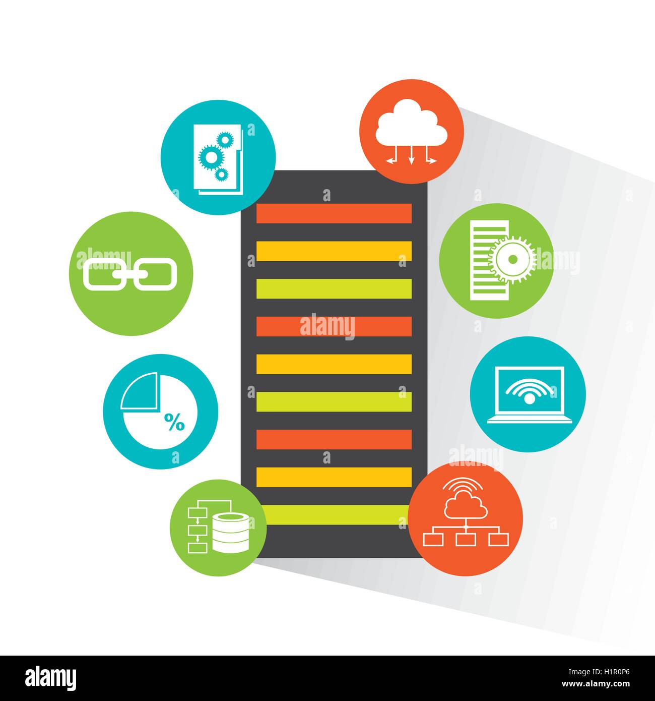 big data center flat icons Stock Vector Image & Art - Alamy