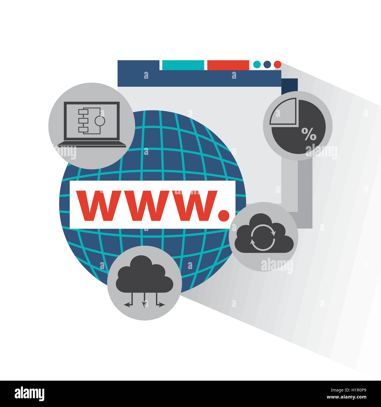 big data center flat icons Stock Vector Image & Art - Alamy